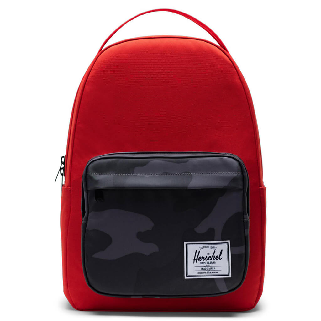 Miller Backpack - Fiery Red/Night Camo – Feature