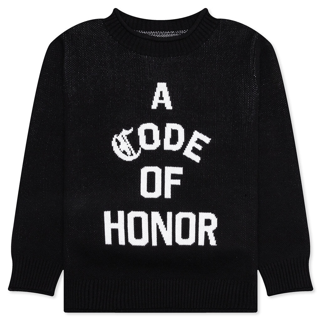 Code of Honor Sweater - Black – Feature