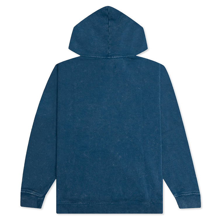 Essential Washed Fleece Hoodie - French Blue – Feature
