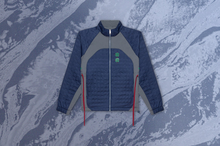 Jordan x Clot Jacket - Navy/Flint Grey/Storm Red – Feature