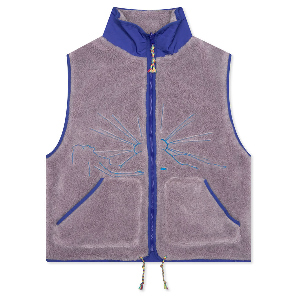 Jungles Fuzzy Vest - Brown/Blue – Feature