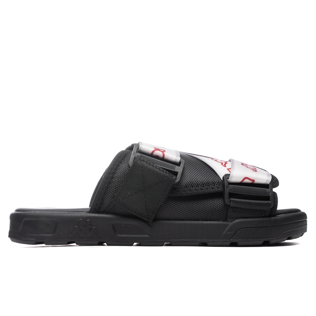 Logo Tape Kalpi Sandals - Black/Light Pink – Feature