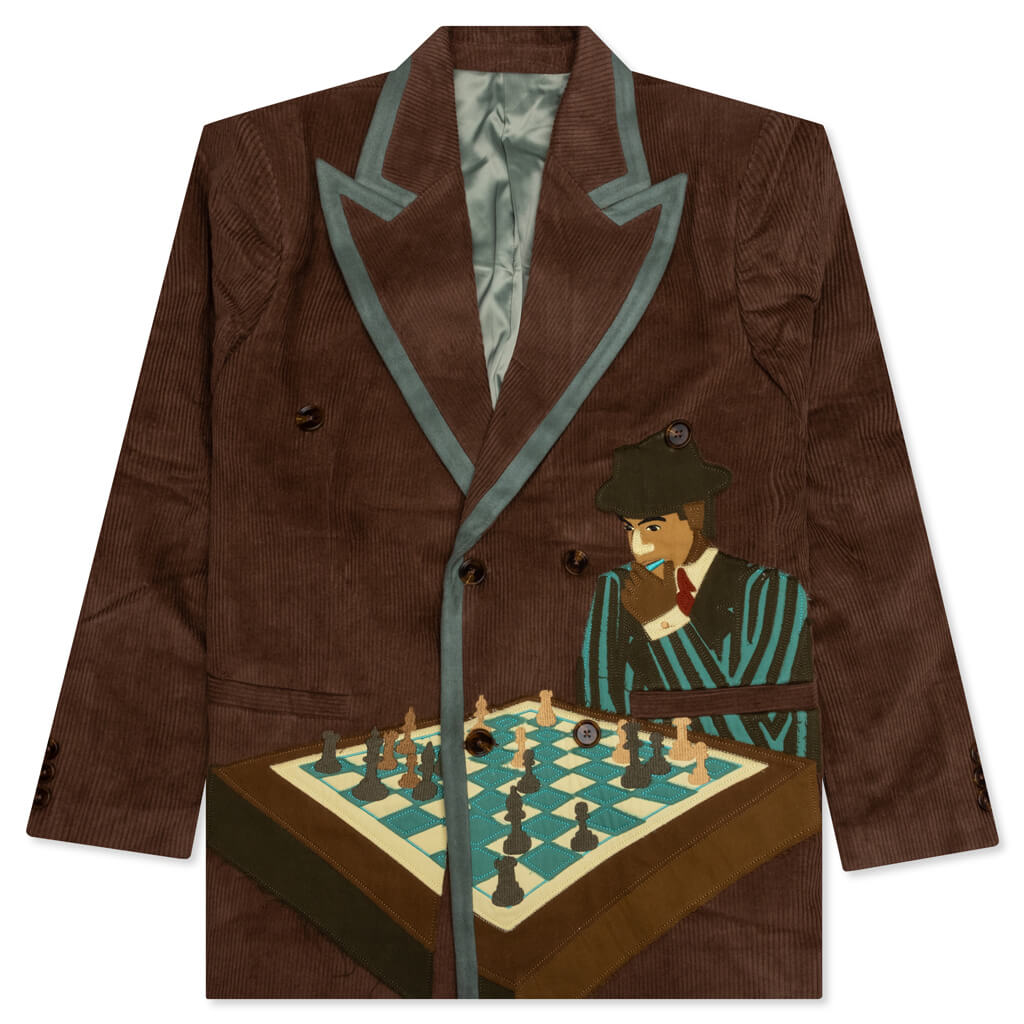Chess not Checkers Cord Top - Brown – Feature