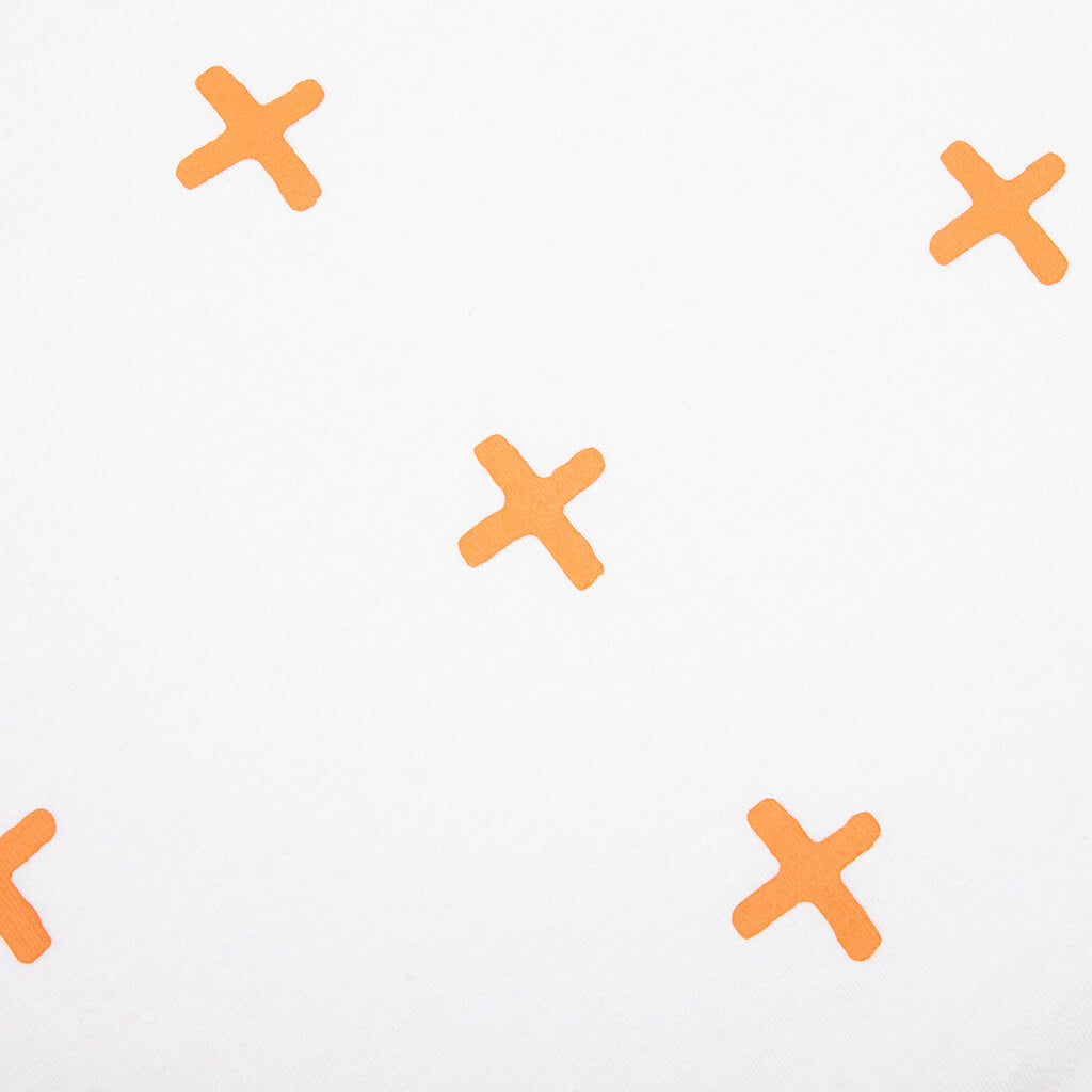 4 x 4 Biggie S/S Tee - White/Orange – Feature