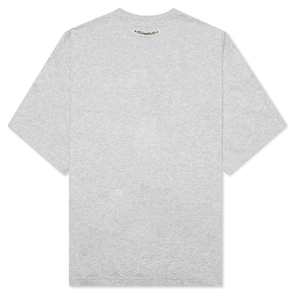 Printed Oversized T-Shirt - Light Grey – Feature