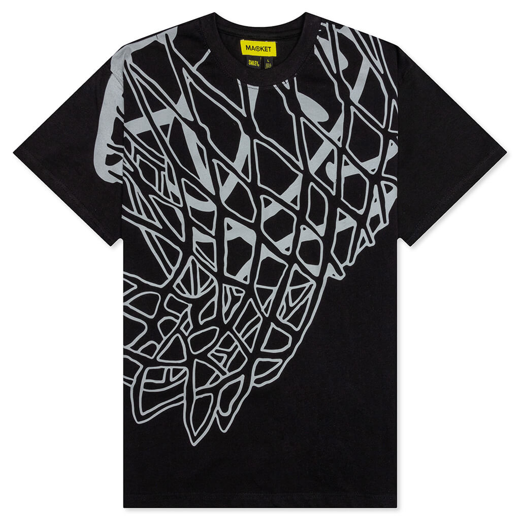Smiley In the Net 3M T-Shirt - Black – Feature