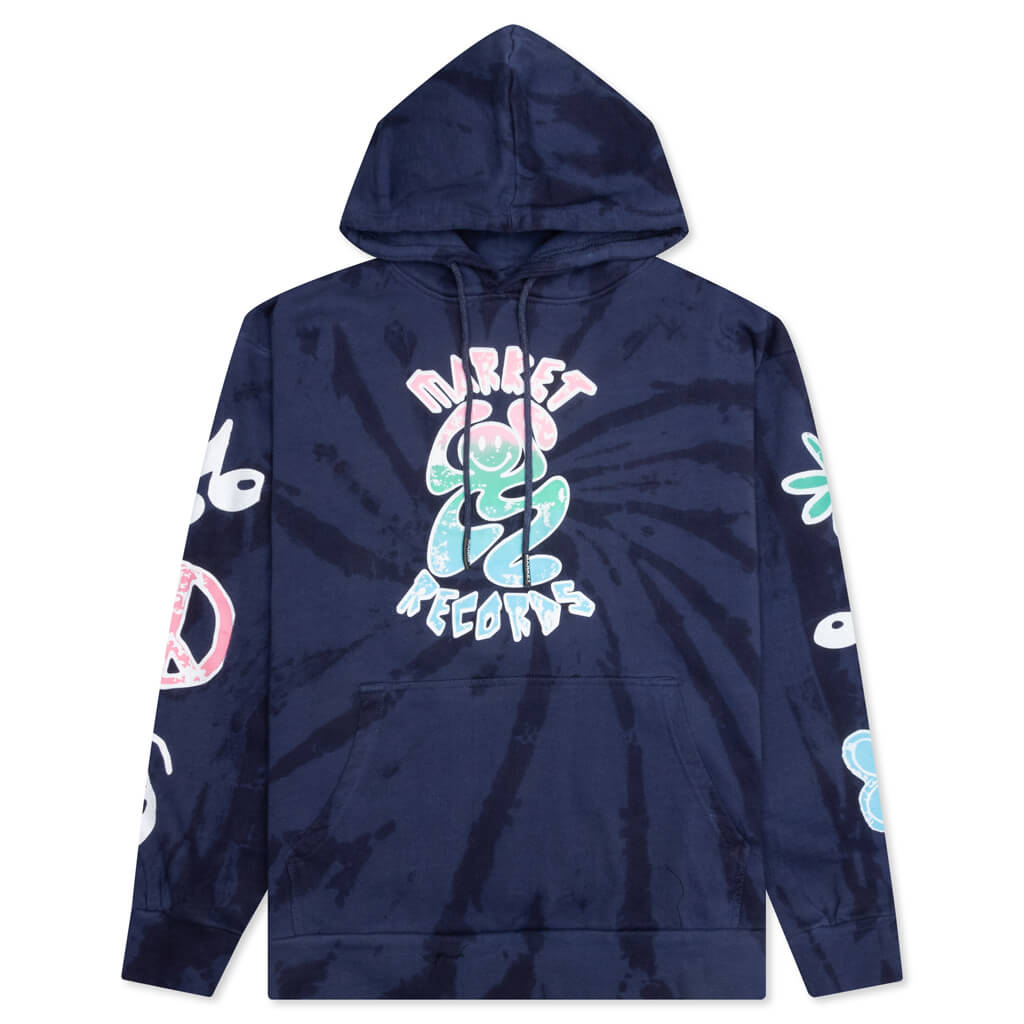 Smiley Records Angel Sigh Hoodie - Navy Tie-Dye – Feature