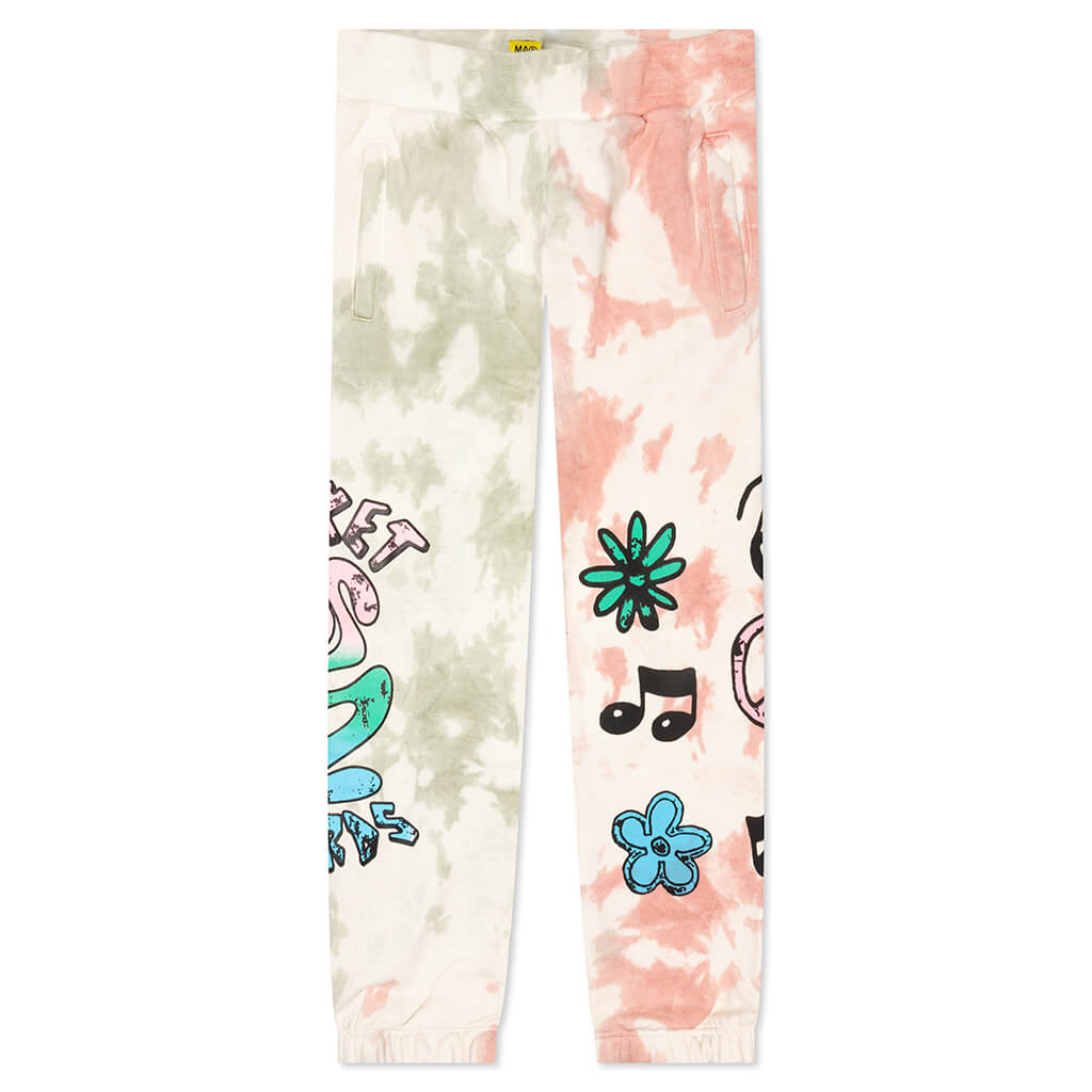 Smiley Records Angel Sigh Sweatpants - Sand Tie-Dye – Feature