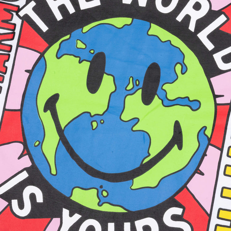 Smiley Peace and Harmony World T-Shirt - White – Feature