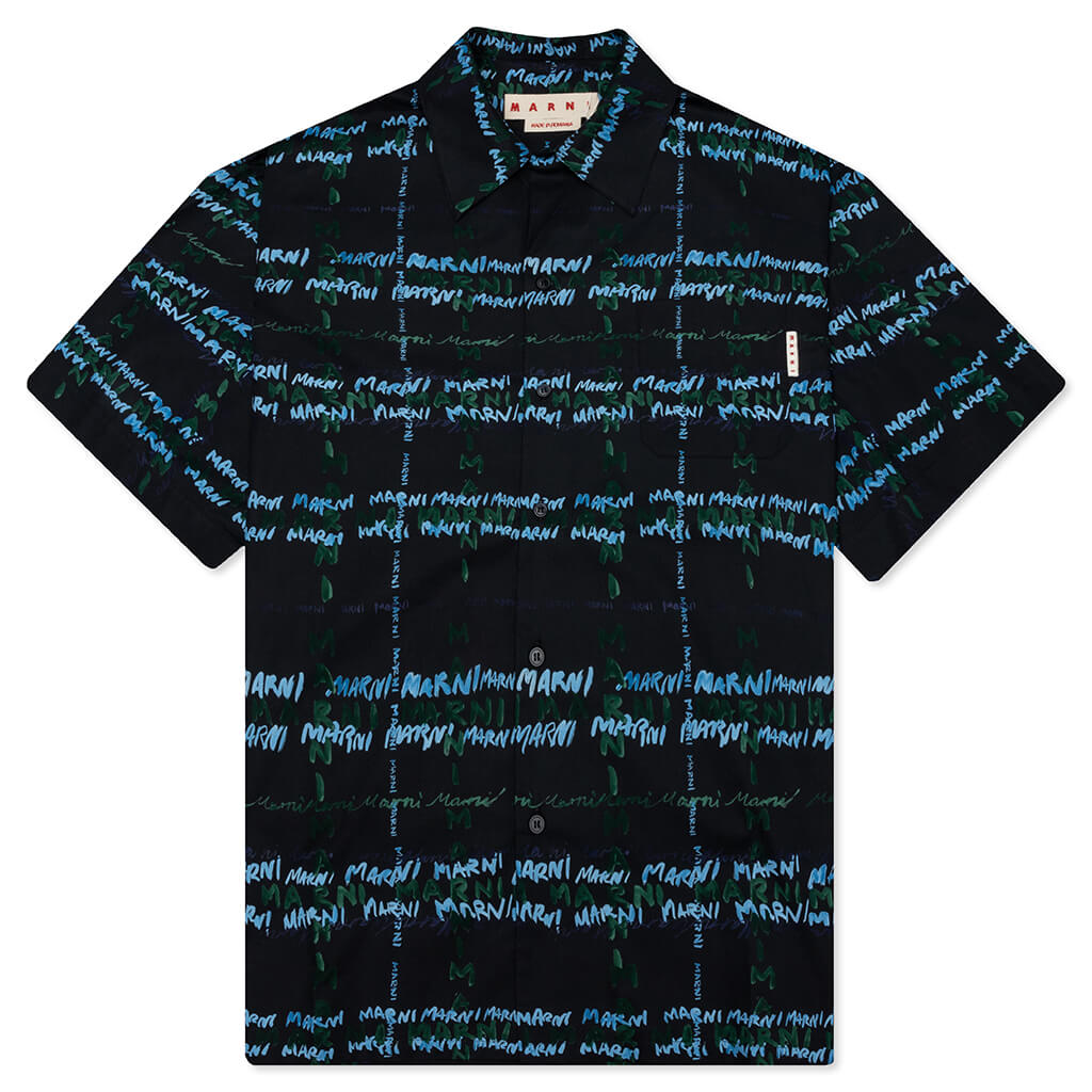 Camicia Logo Poplin S/S Shirt - Black – Feature