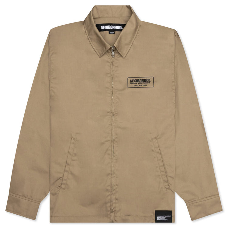 Zip Work Jacket - Beige – Feature