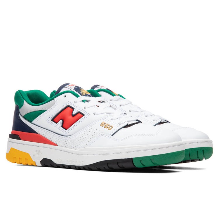 New Balance 550 Sneaker - White/Multicolor | Feature