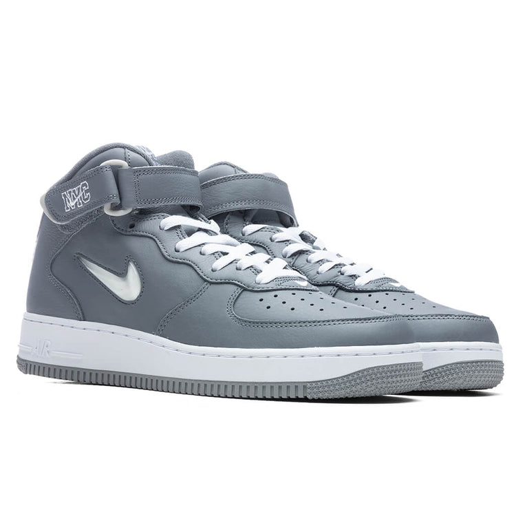 Air Force 1 Mid Jewel 'NYC Cool Grey' - Cool Grey/Metallic Silver – Feature