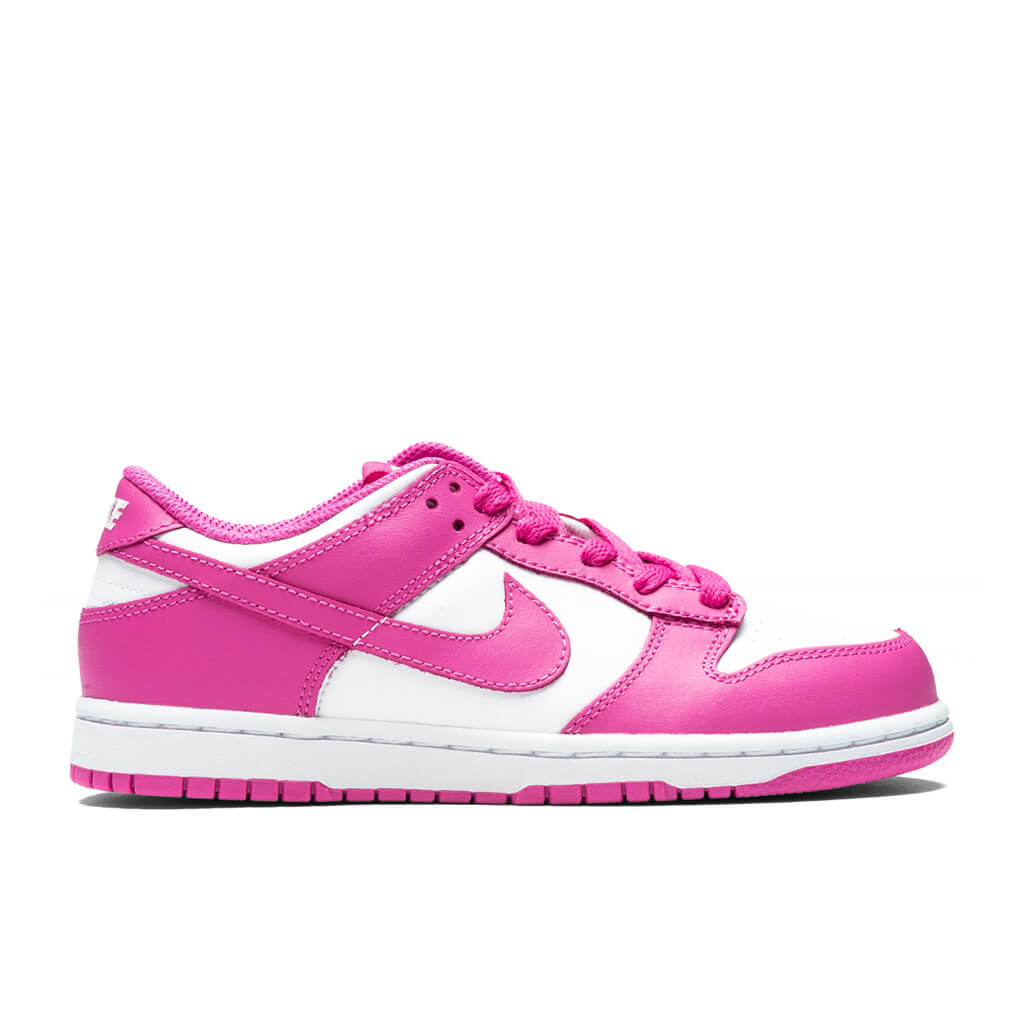 Dunk Low (GS) - White/Active Fuchsia – Feature