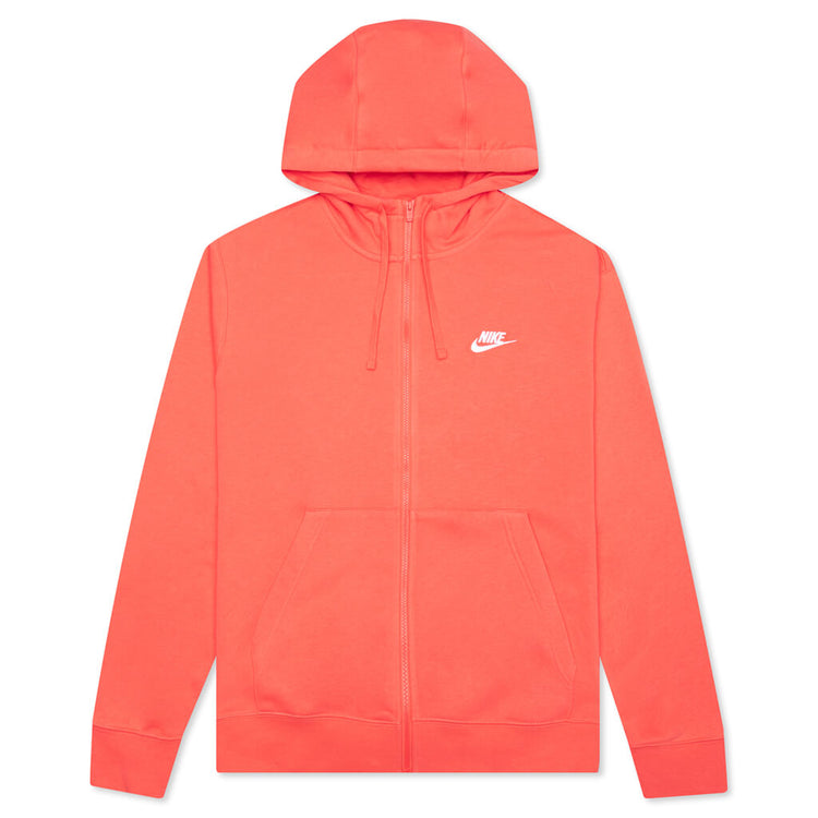 Sportswear Club Fleece Full-Zip Hoodie - Magic Ember/White – Feature