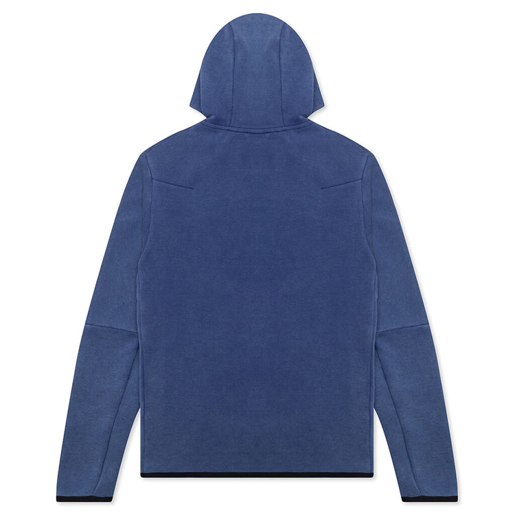 Sportswear Tech Fleece Washed Full-Zip Hoodie - Deep Royal Blue/Black ...