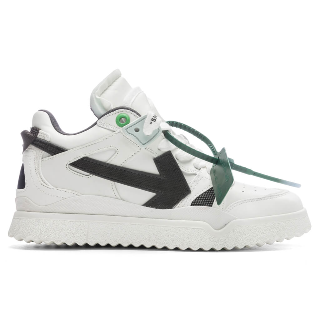 Midtop Sponge Sneakers - White/Black – Feature