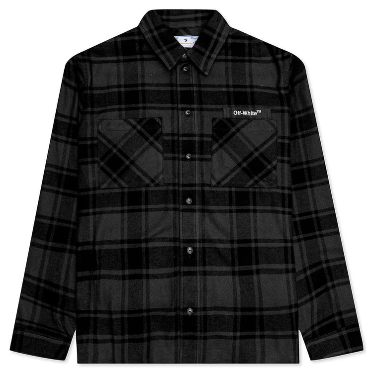 Outline Arr Flannel Shirt - Grey/White – Feature