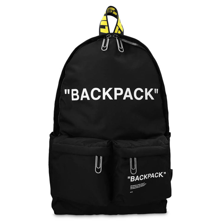 Quote Nylon Backpack - Black/White – Feature