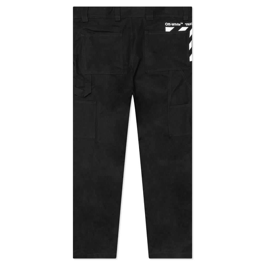 Diagonal Pkt Carpenter Pant - Black/White – Feature