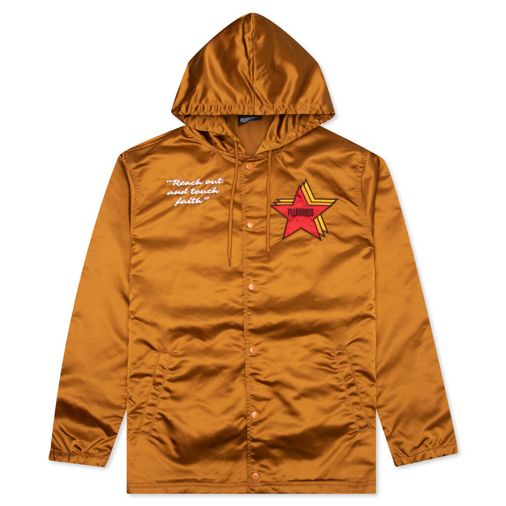 Berlin Satin Coaches Jacket - Caramel – Feature