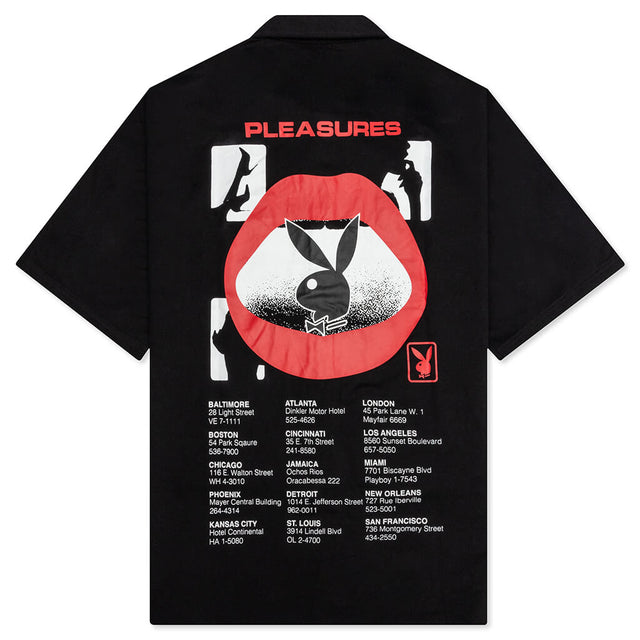 PLEASURES x Playboy Film Crew Work Shirt - Black – Feature