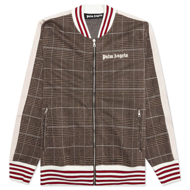 Bomber Track Jacket - Brown/Off White – Feature