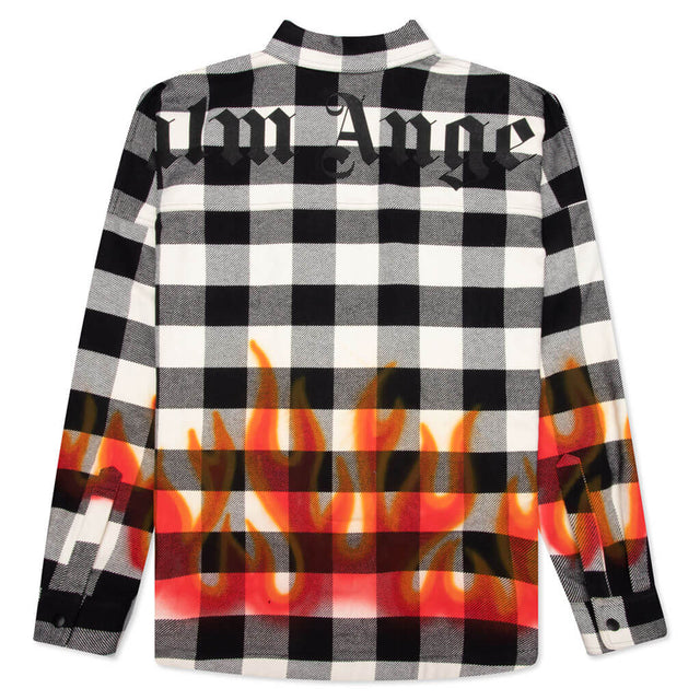 Burning Logo Overshirt - Black/Red – Feature