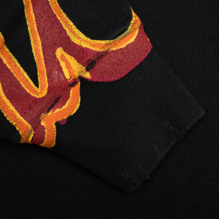 GD Graffiti Flames Crewneck - Black/Red – Feature
