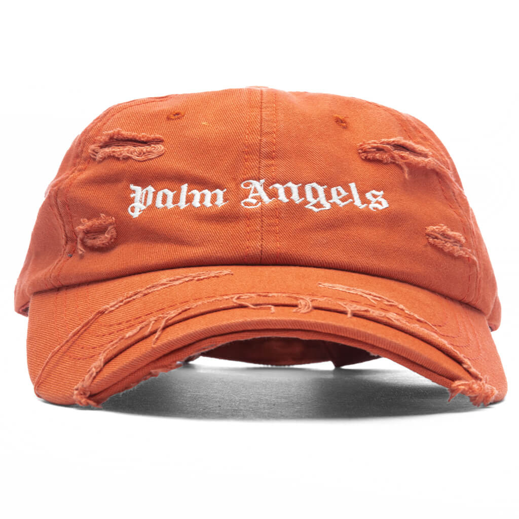 Ripped Logo Cap - Brick Red – Feature