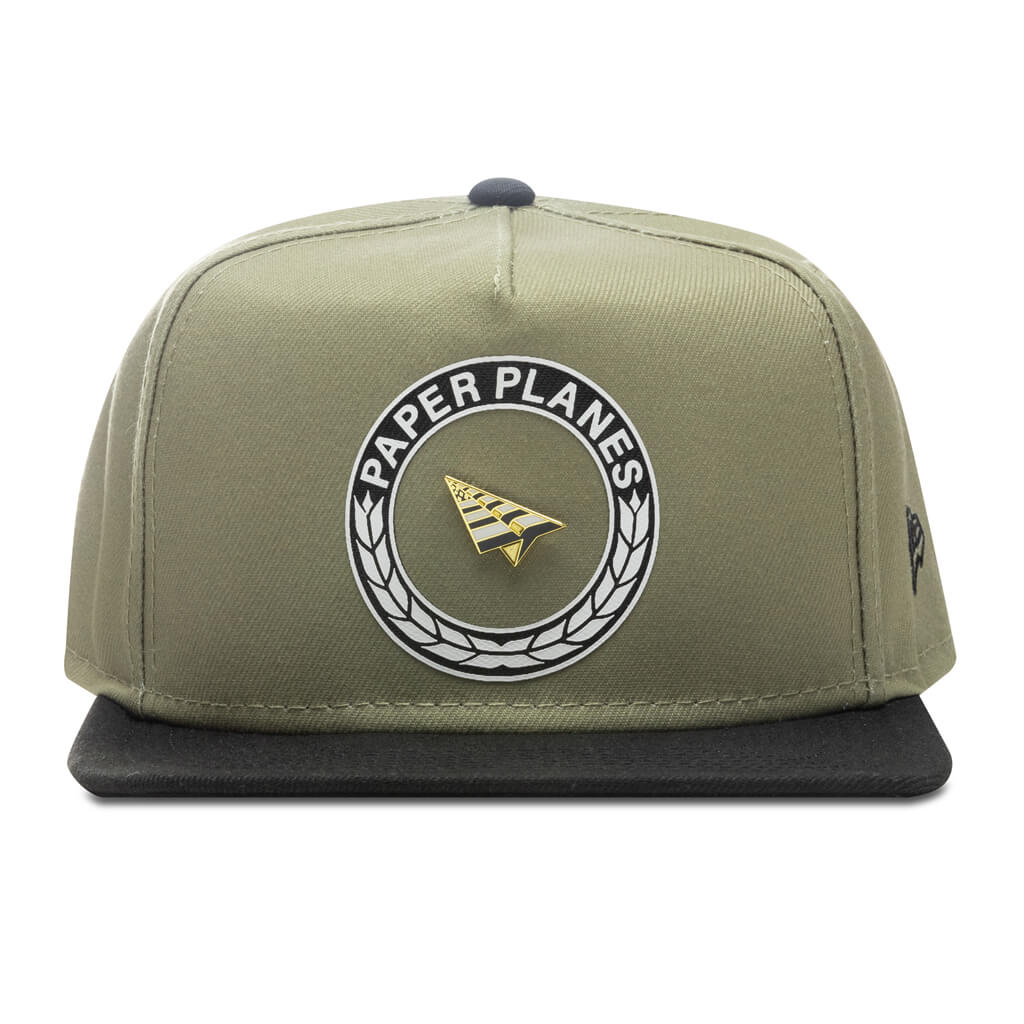 First Class Color Block Old School Snapback - Cedar – Feature