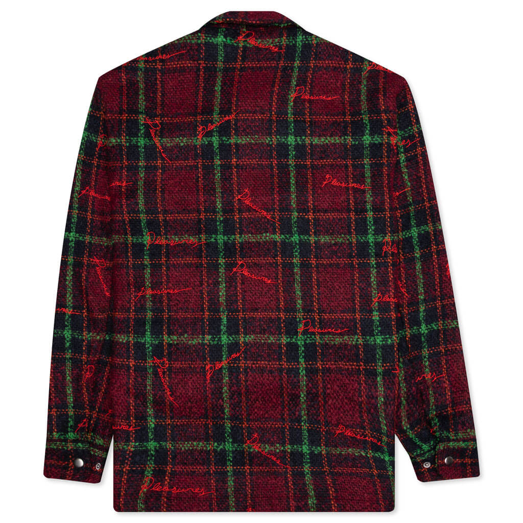 Nocturnal Woven Work Jacket - Dark Red – Feature