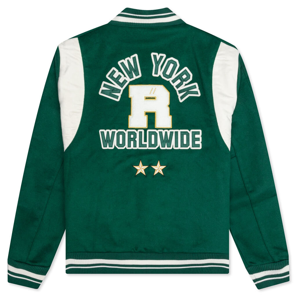 プーマ・ x Rhuigi Varsity Jケット = エバーグリーン – Feature