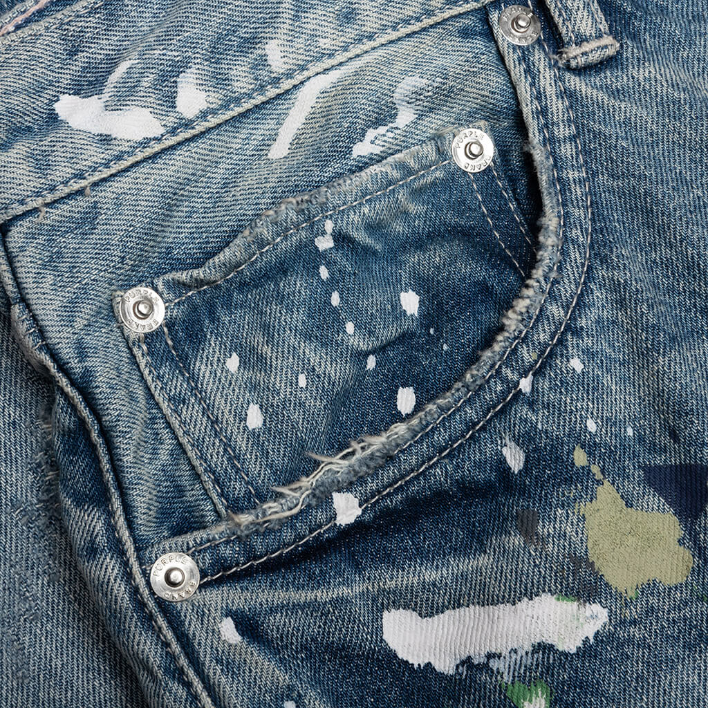 Purple Denim P011 - Heavy Repairs And Paint Light Indigo – Feature