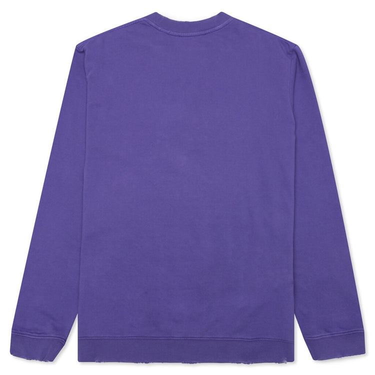 Girl In Red Destroyed Crewneck Sweater - Purple – Feature