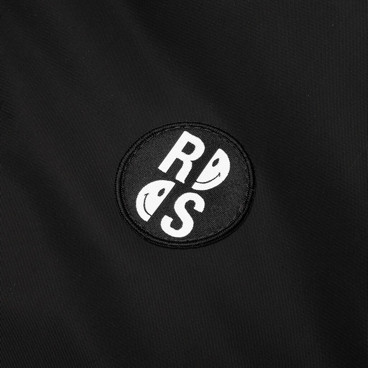 Raf Simons x Smiley Print and Badge Bomber Jacket - Black – Feature