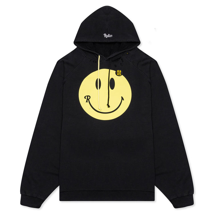 Raf Simons x Smiley Smiley Print 50th Anniversary Hoodie - Black – Feature