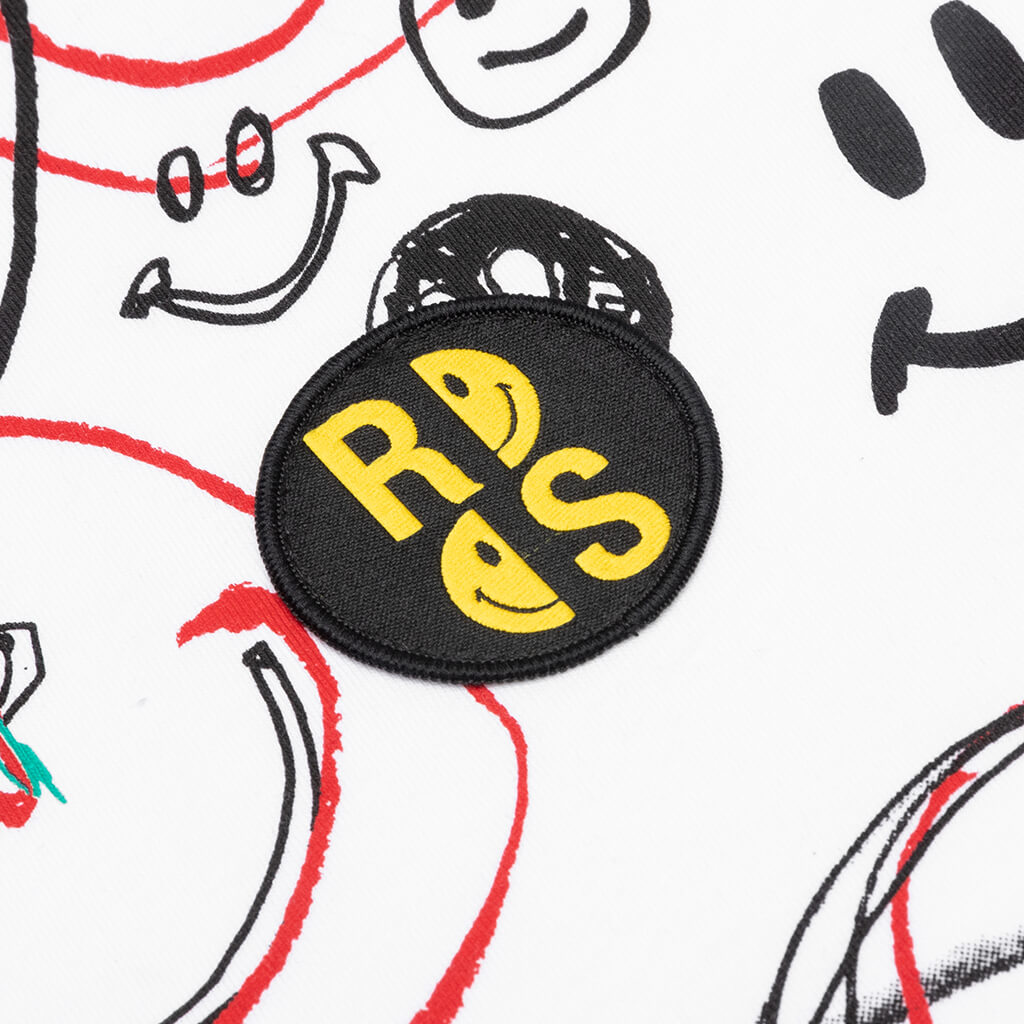 Raf Simons x Smiley Student Drawing Print Big Fit T-Shirt - White – Feature