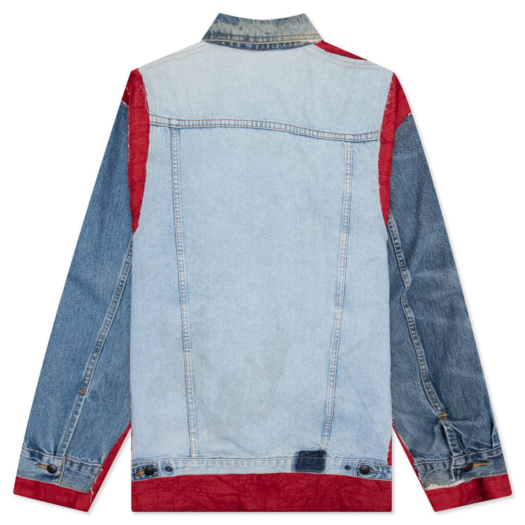 Rebuild by Covered Reversible Jacket Jean Jacket + Rug - Multi – Feature