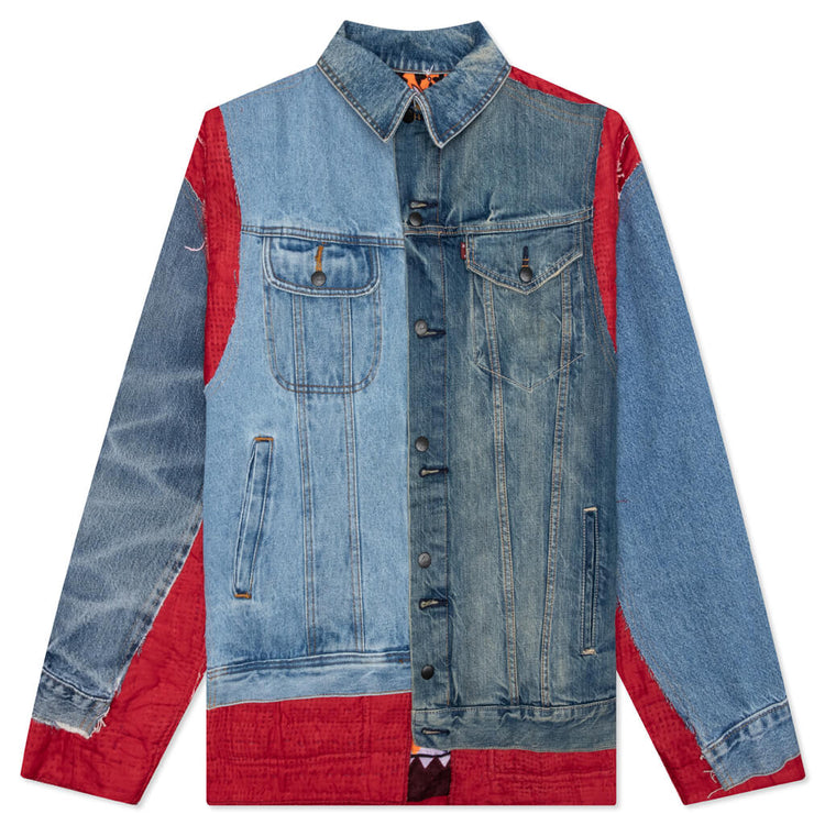 Rebuild by Covered Reversible Jacket Jean Jacket + Rug - Multi – Feature