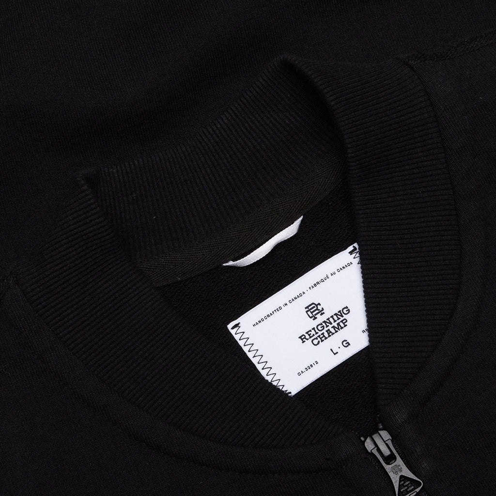 Heavyweight Terry Varsity Jacket - Black – Feature