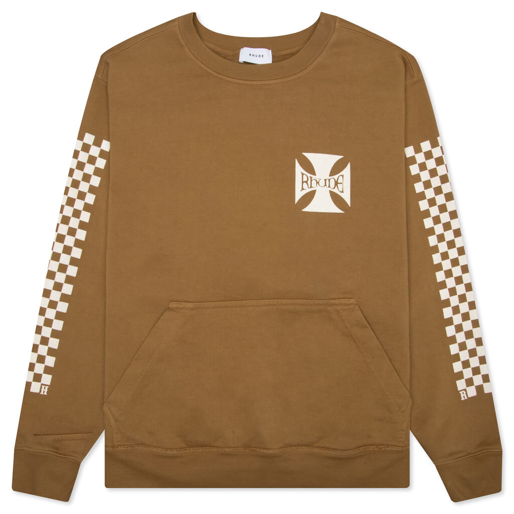 Classic Checkers Graphic Crewneck - Tan – Feature