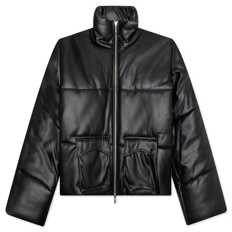 Embossed Puffer Jacket - Black – Feature