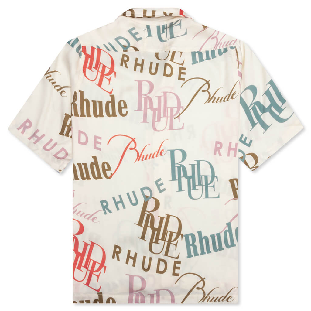 Mash-Up Logo Button Up - Cream/Multi – Feature