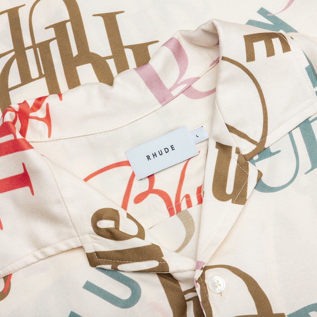 Mash-Up Logo Button Up - Cream/Multi – Feature