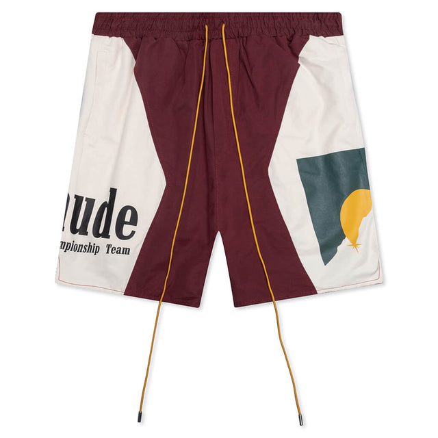Panel Logo Short - Maroon/White – Feature