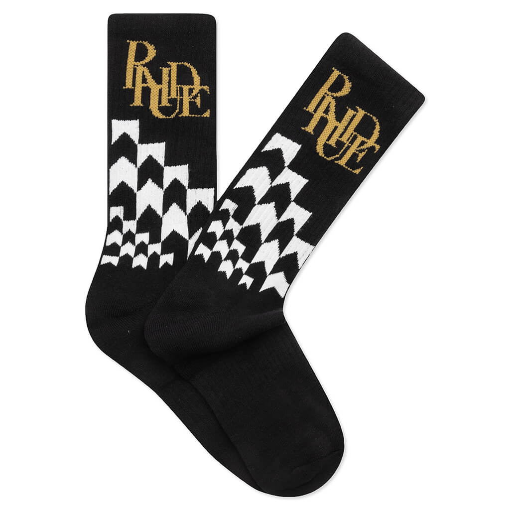 Racing Sock - Black/White – Feature