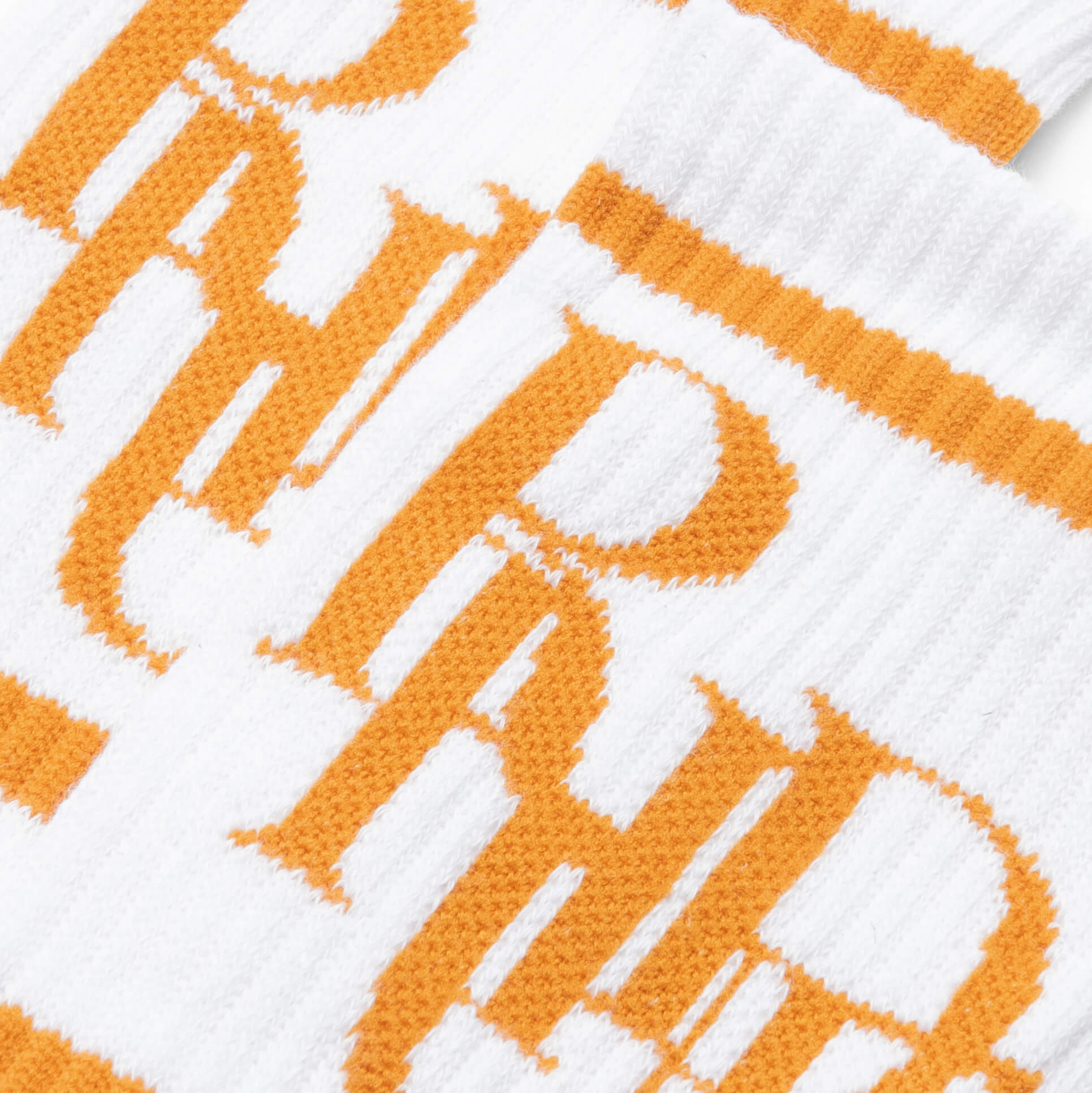 Scramble Logo Sock - White/Mustard – Feature