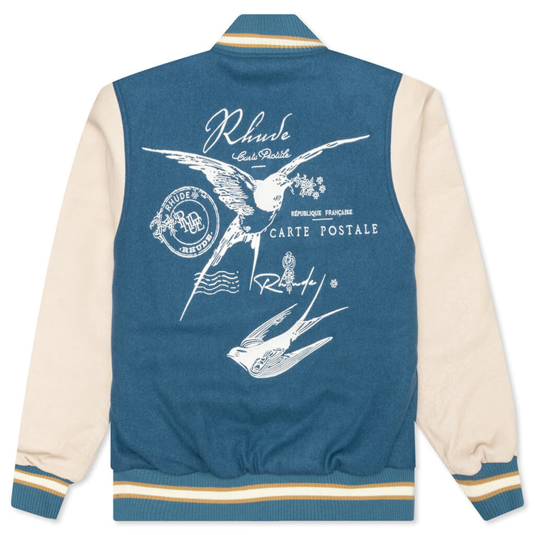 Sparrow Varsity Jacket - Slate/Cream – Feature
