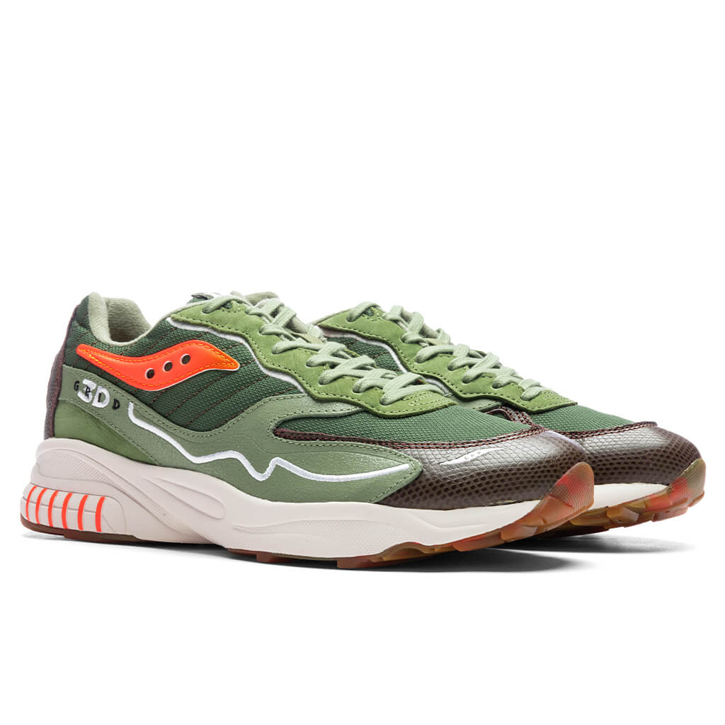 Saucony x Maybe Tomorrow 3D Grid Hurricane Tortoise - Green/Orange ...